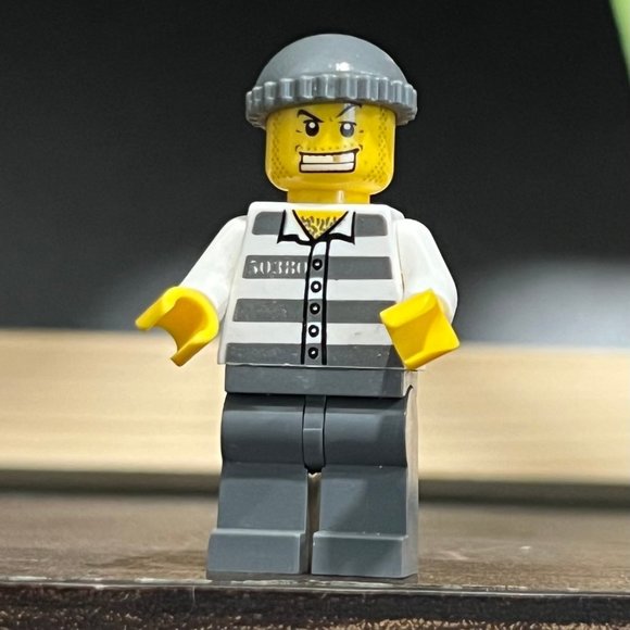 Lego | Toys | Lego City Police Prisoner Minifigure With Grey Hat | Poshmark